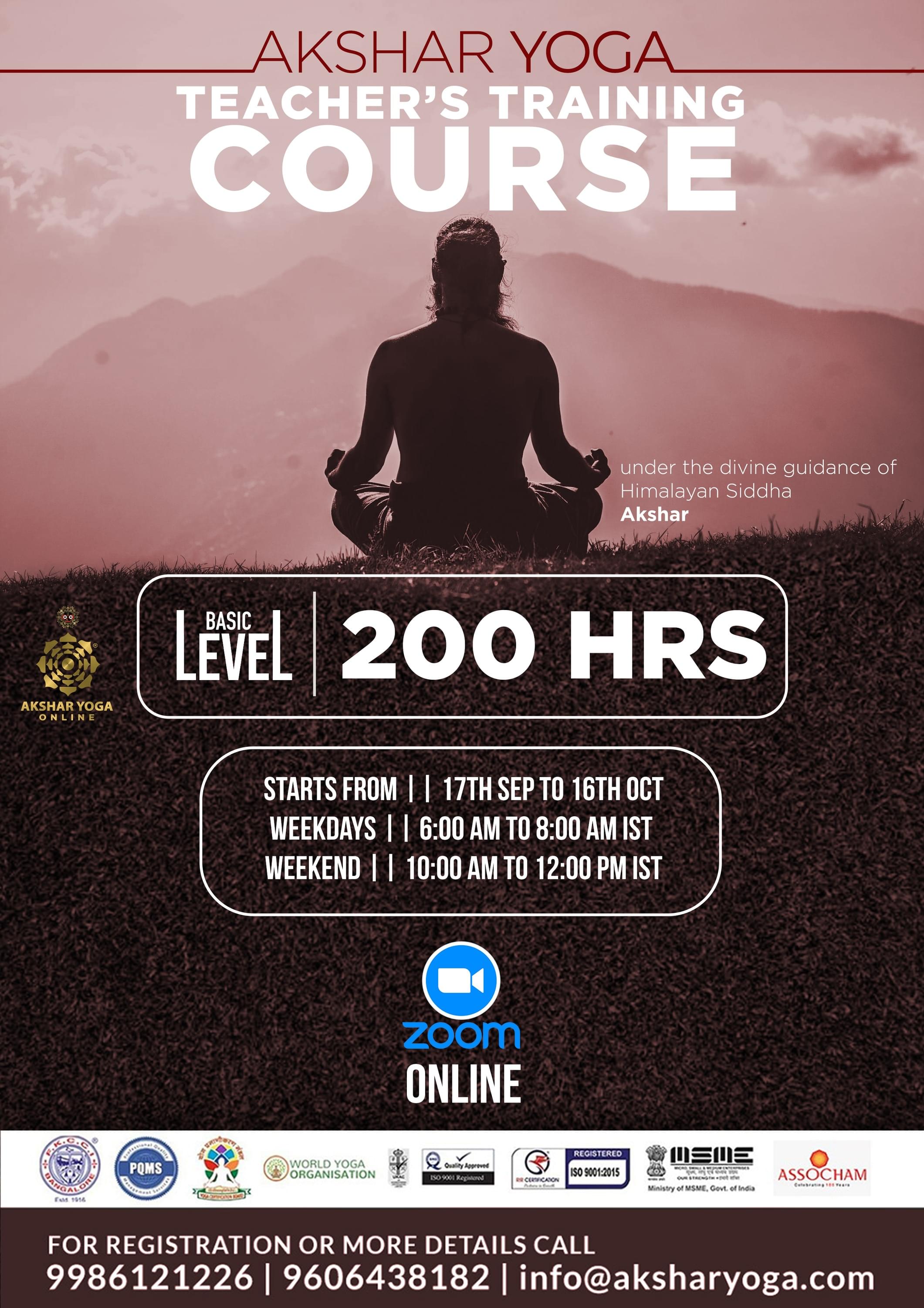 BASIC LEVEL ONLINE TEACHERS TRAINING CERTIFICATION COURSE | AKSHAR YOGA