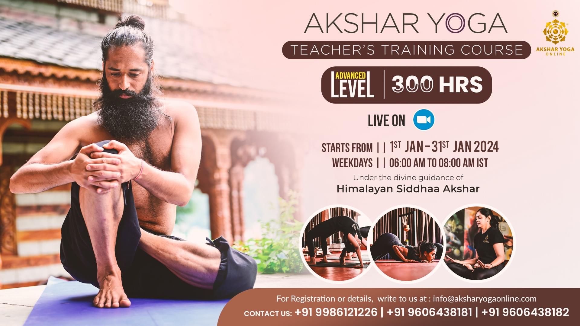 ADVANCED LEVEL ONLINE TEACHERS TRAINING CERTIFICATION COURSE | AKSHAR YOGA